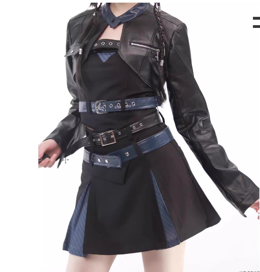 Y3K Cyberpunk Mechanical Buckle Design Layered Style – 個性的なファッション通販 ...